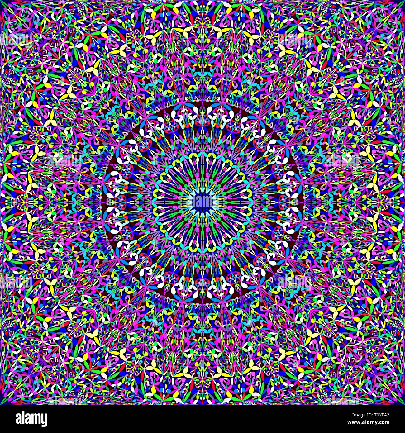 Colorful seamless abstract floral kaleidoscope mandala pattern ...