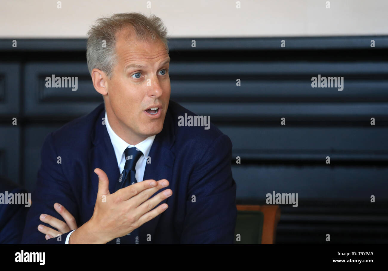 England Cricket national selector Ed Smith (centre) during the World ...