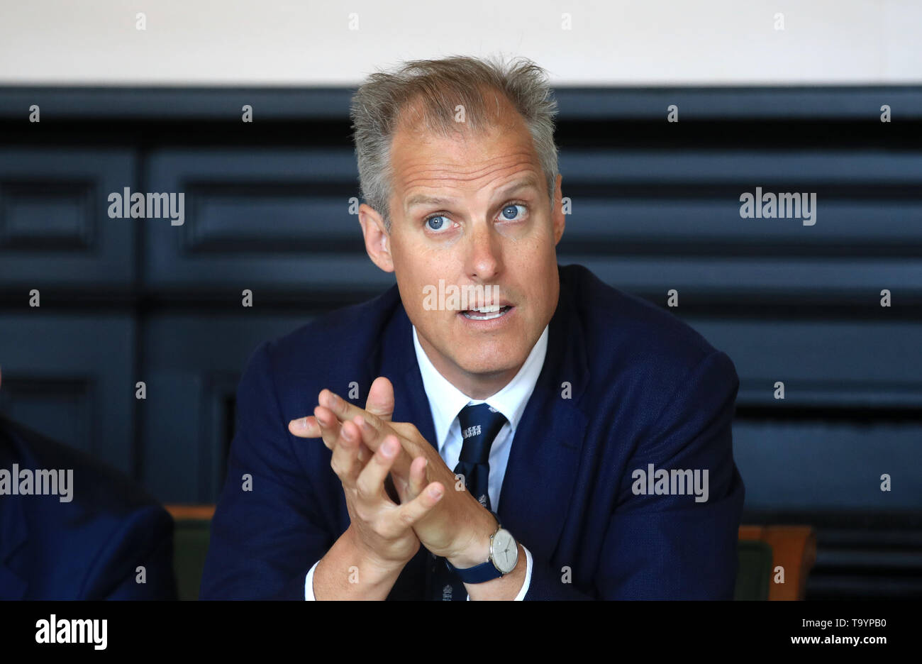 England Cricket national selector Ed Smith (centre) during the World ...