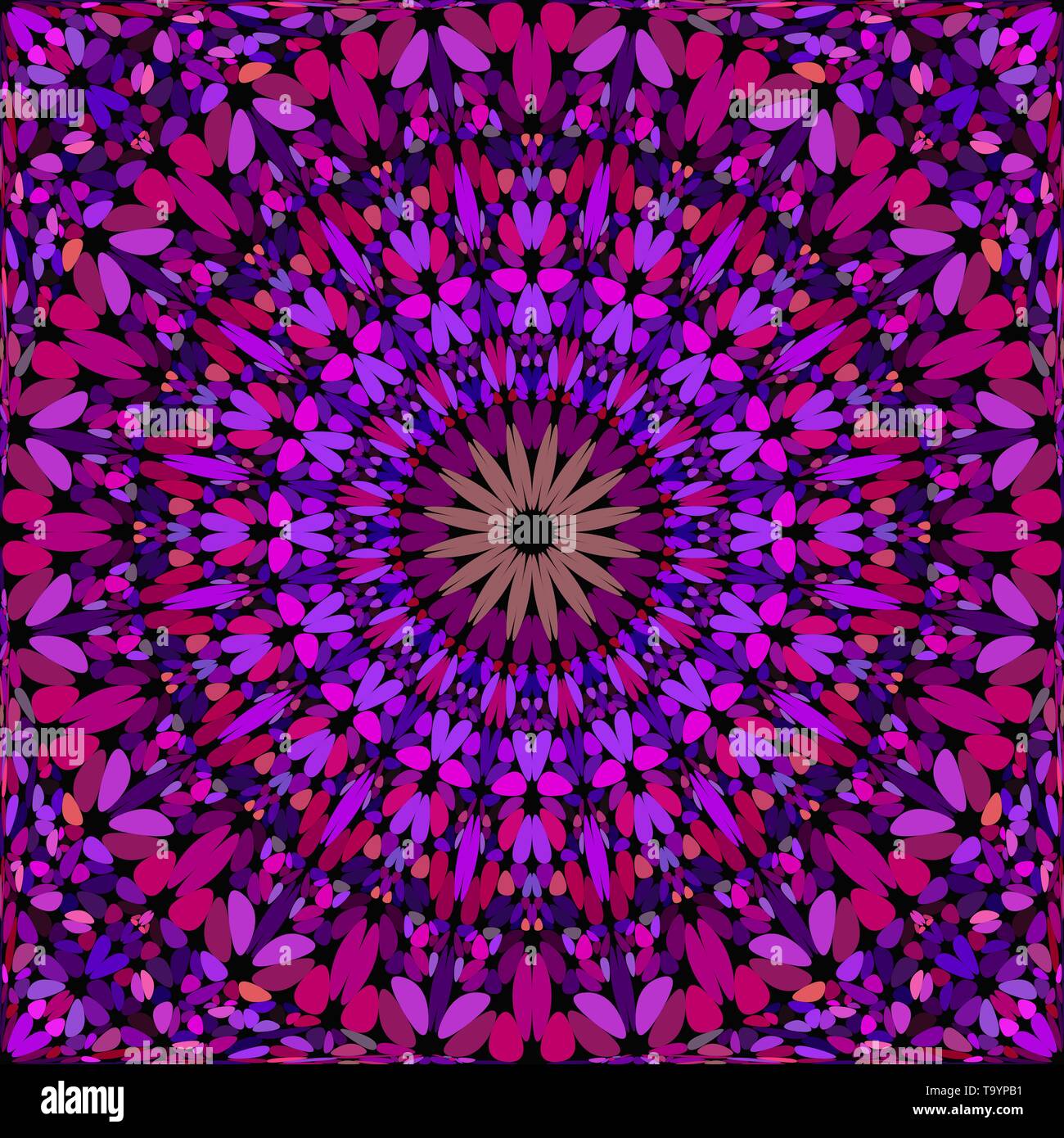 Purple repeating floral kaleidoscope mandala pattern background design ...