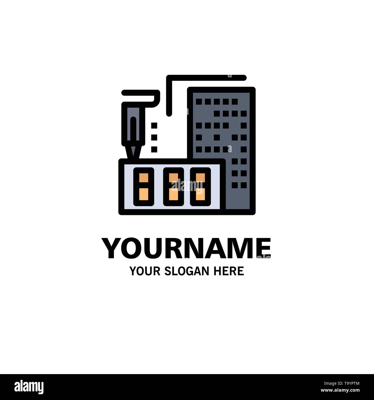 Prefabricated house construction Stock Vector Images - Alamy