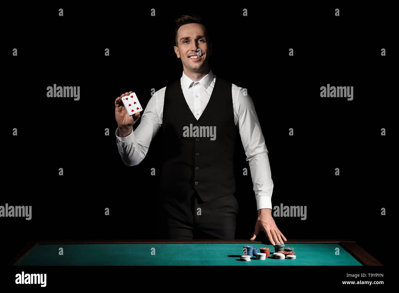 Male banker playing cards hi-res stock photography and images - Alamy