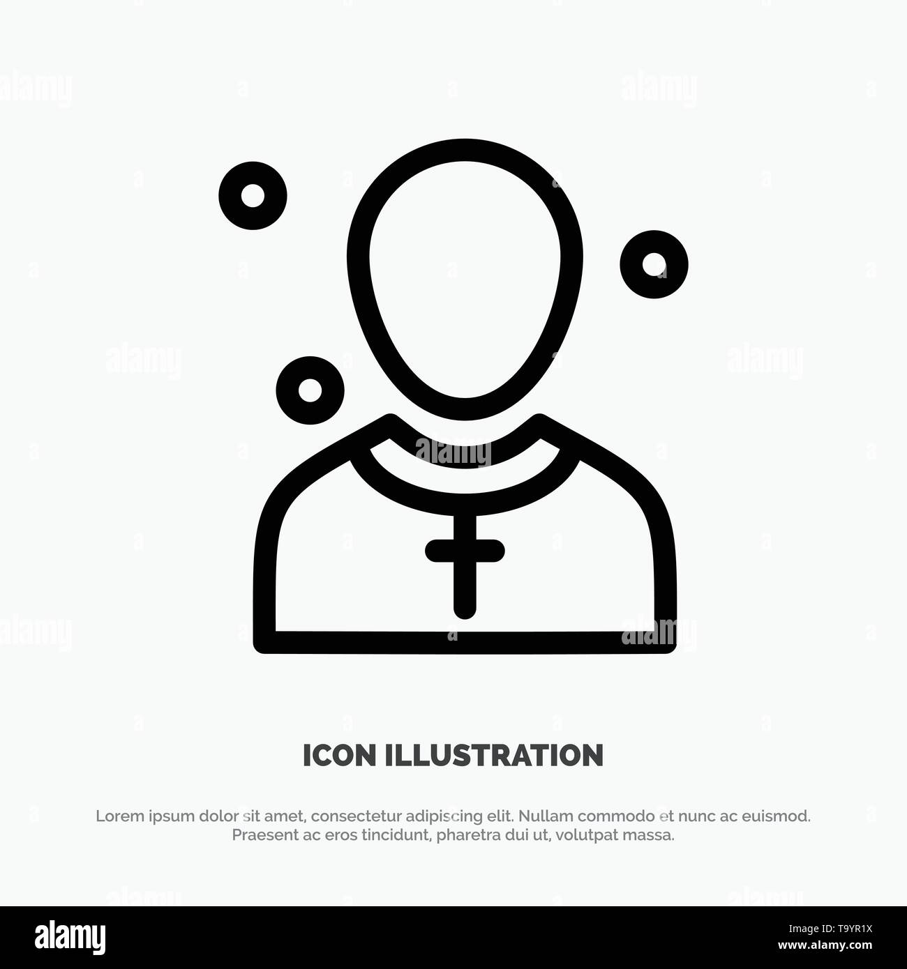 Christian Church Male Man Preacher Line Icon Vector Stock Vector Image And Art Alamy