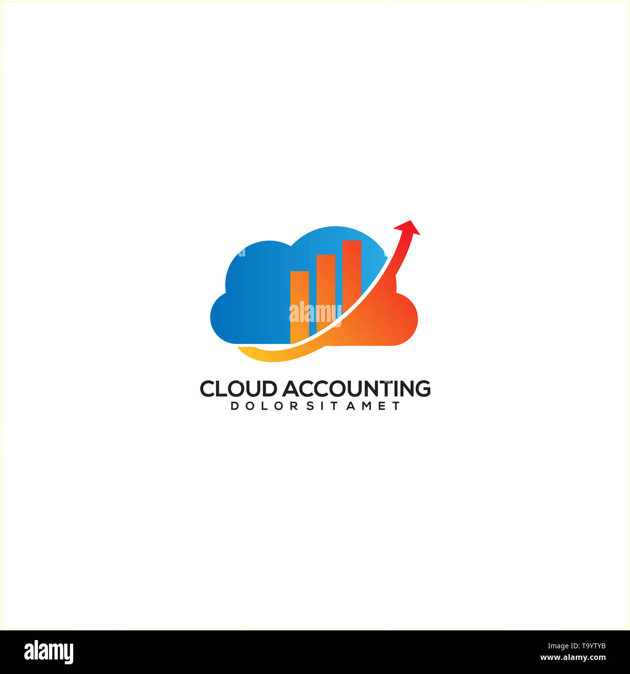 design logo accounting simple and modern concept Stock Photo - Alamy