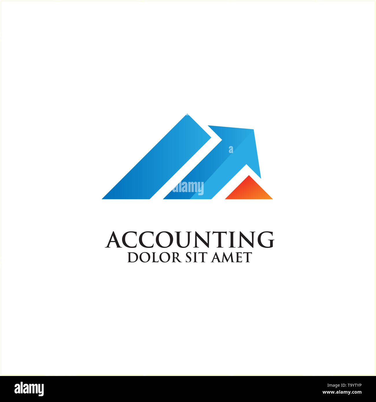 design logo accounting simple and modern concept Stock Photo - Alamy