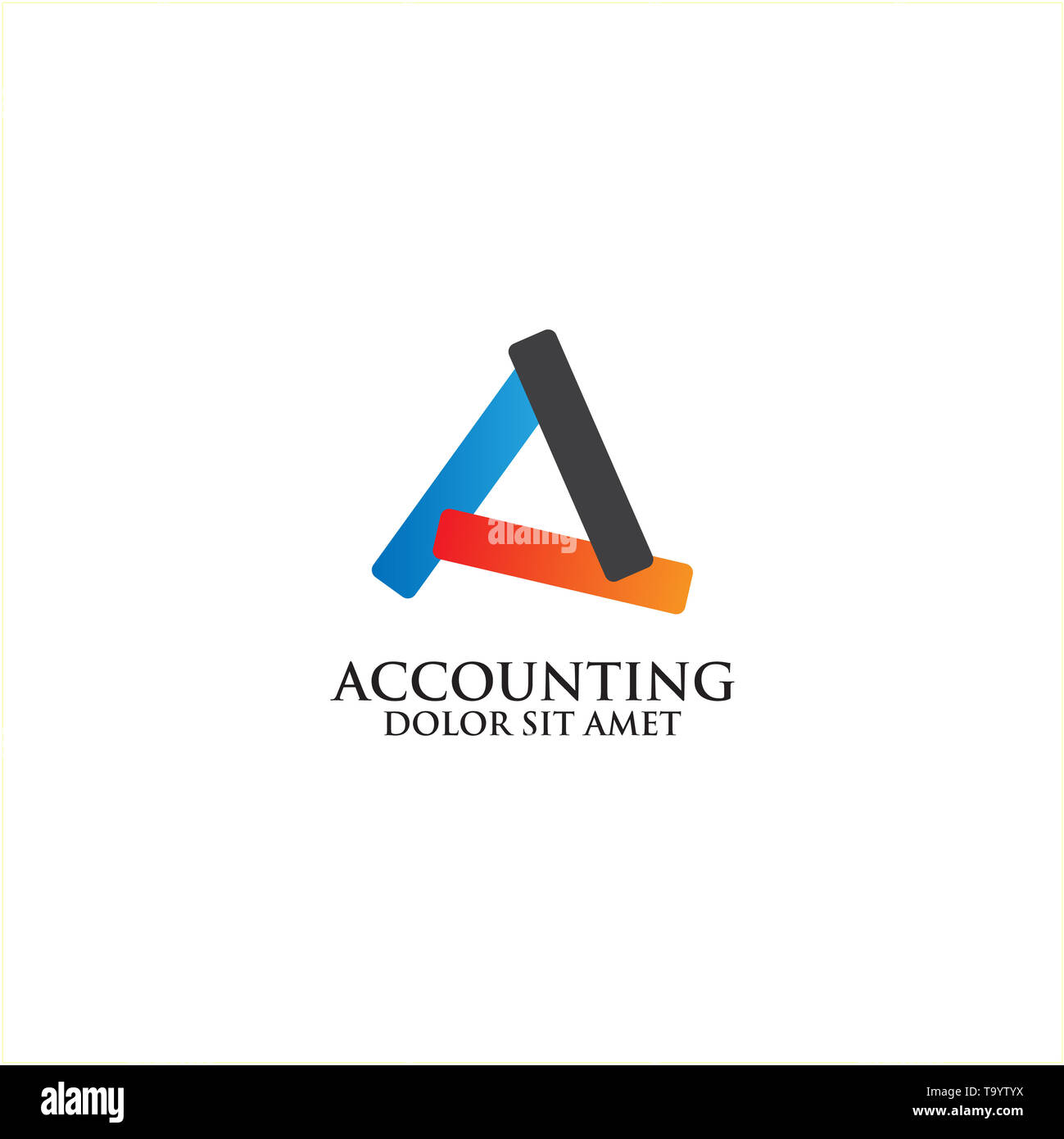 design logo accounting simple and modern concept Stock Photo - Alamy