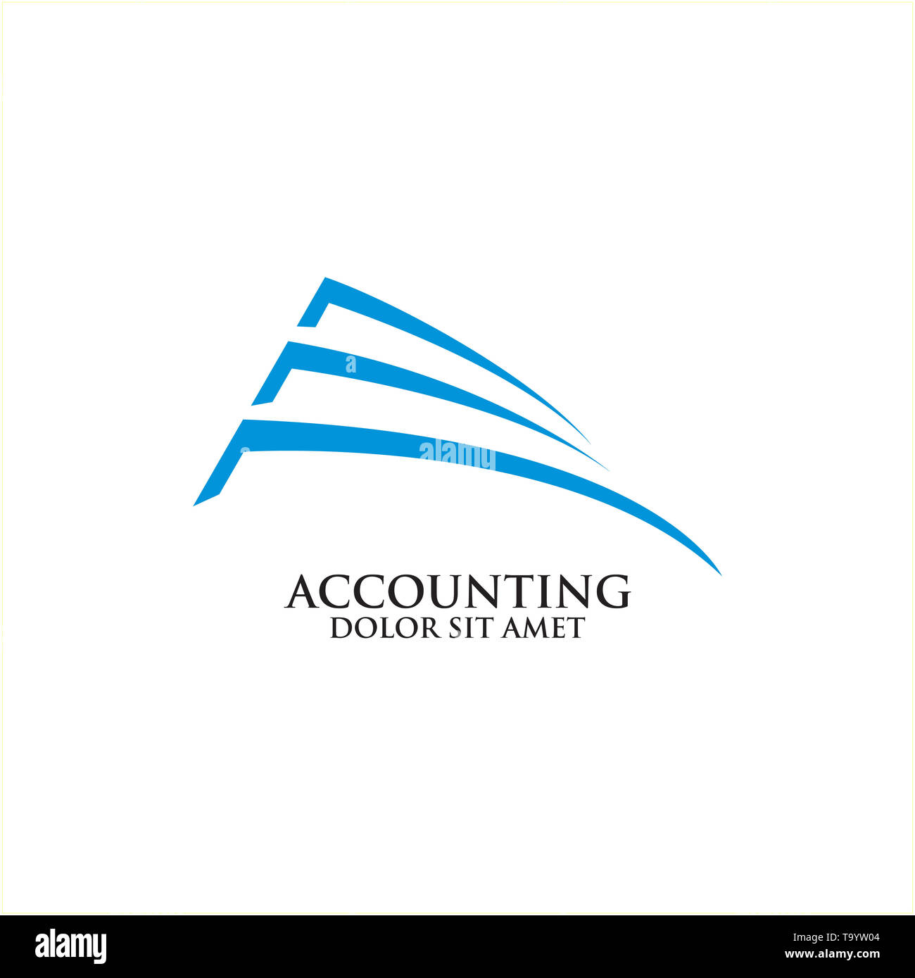 design logo accounting simple and modern concept Stock Photo - Alamy