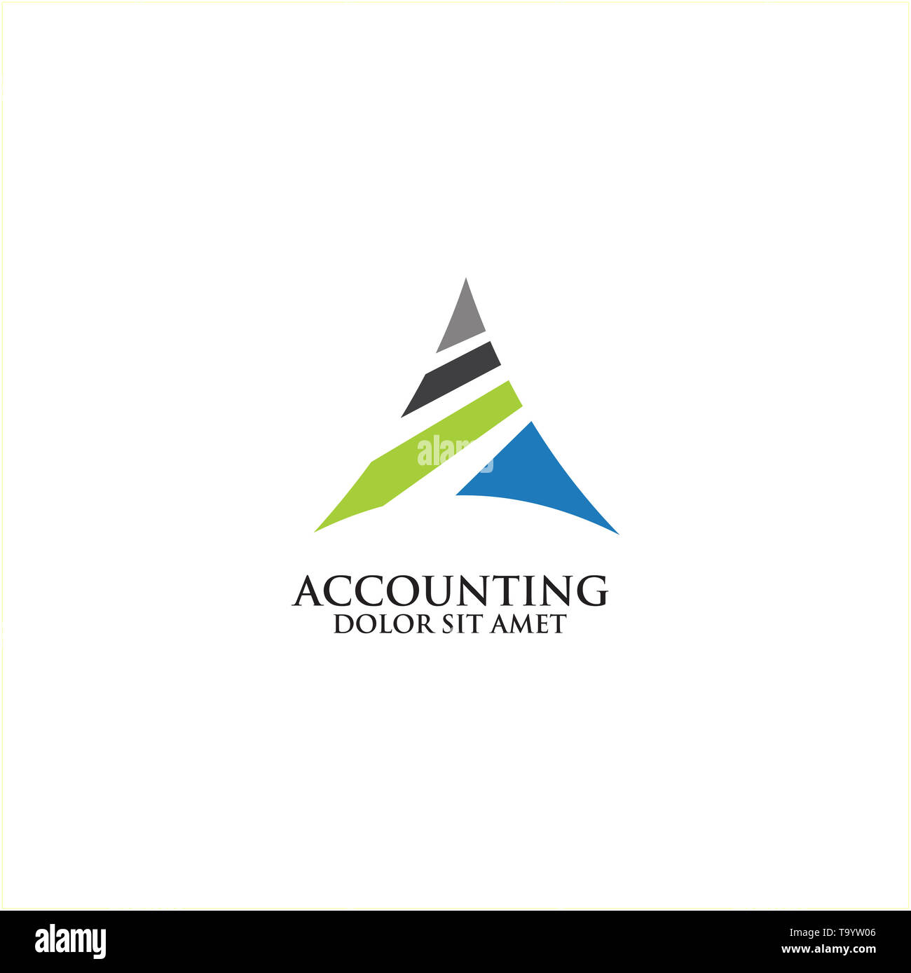 design logo accounting simple and modern concept Stock Photo - Alamy