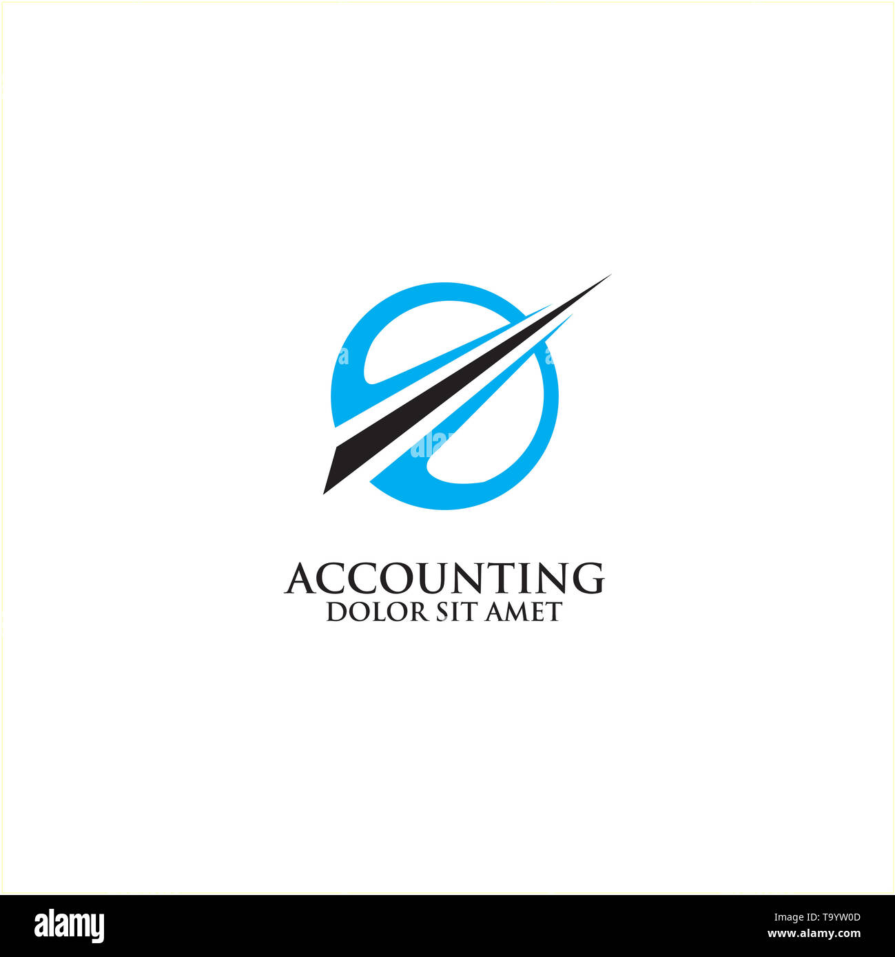 design logo accounting simple and modern concept Stock Photo - Alamy