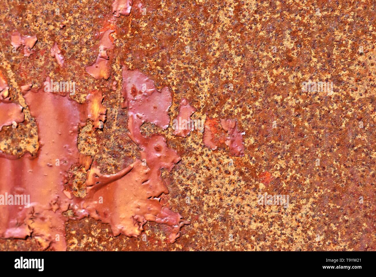 Detailed close up surface of rusty metal and steel with lots of ...