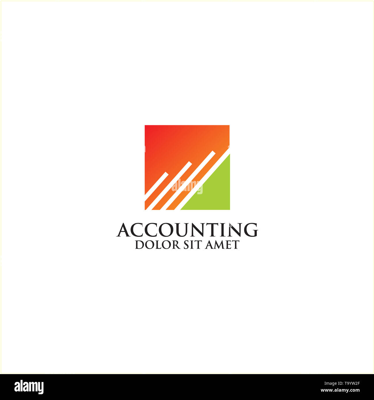 design logo accounting simple and modern concept Stock Photo - Alamy