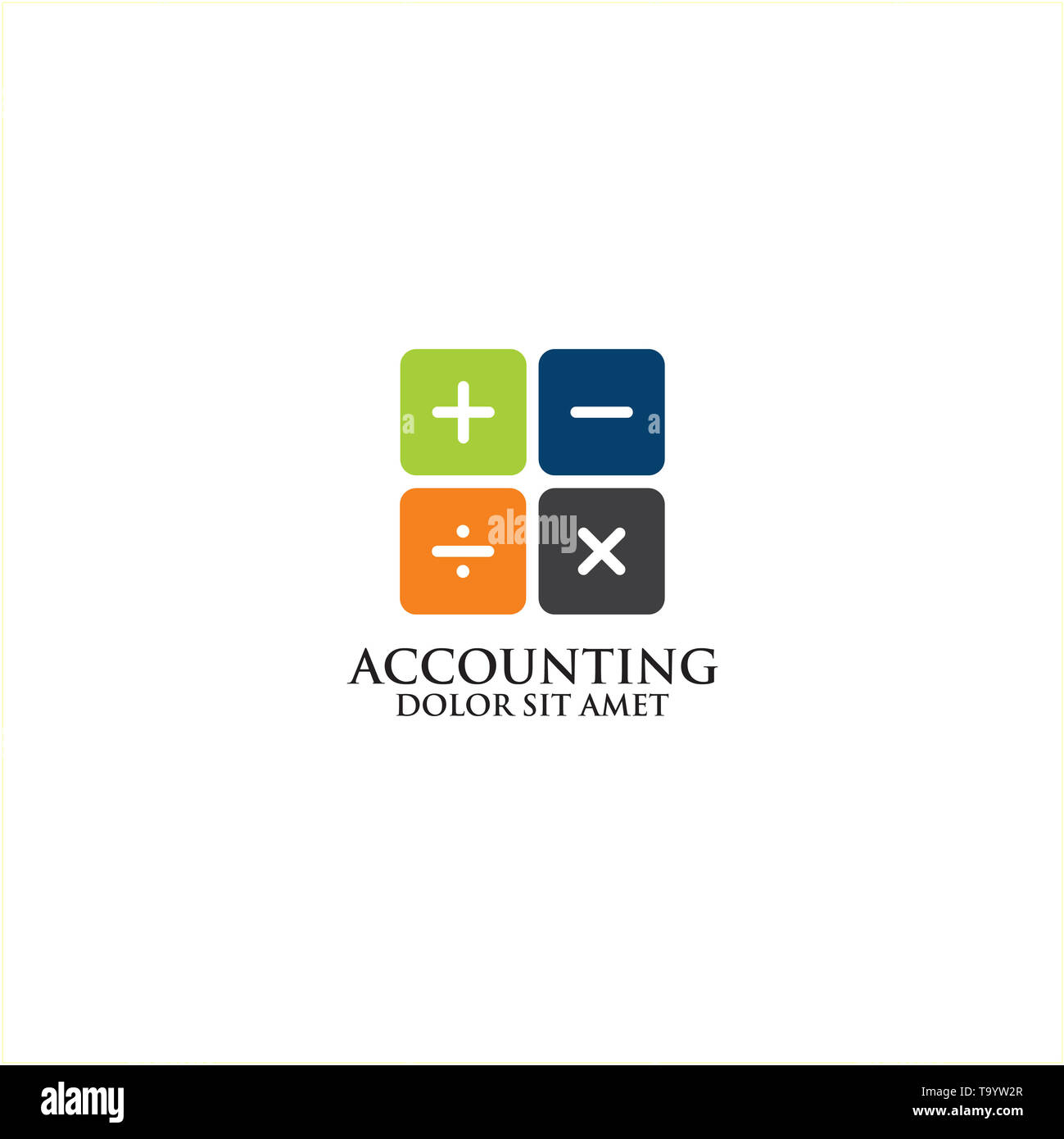 design logo accounting simple and modern concept Stock Photo - Alamy