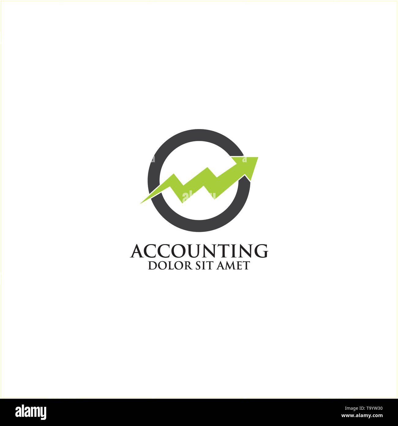 design logo accounting simple and modern concept Stock Photo - Alamy
