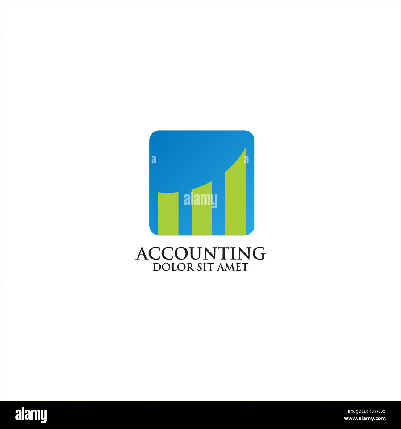 design logo accounting simple and modern concept Stock Photo - Alamy