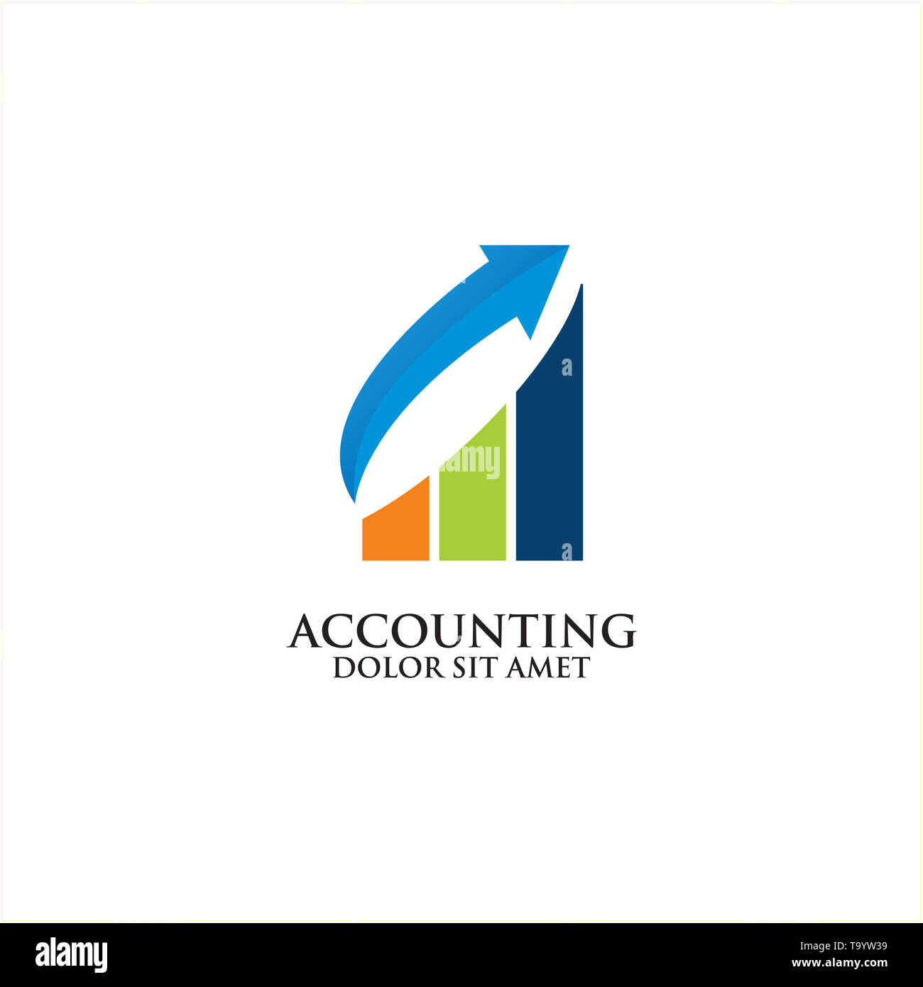 design logo accounting simple and modern concept Stock Photo - Alamy