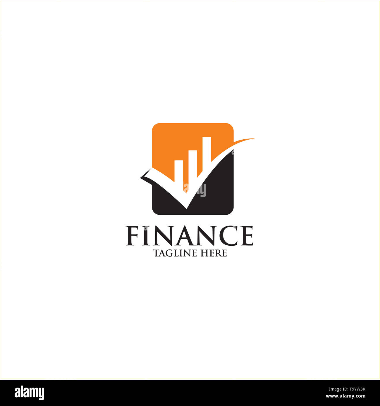 design logo accounting simple and modern concept Stock Photo - Alamy