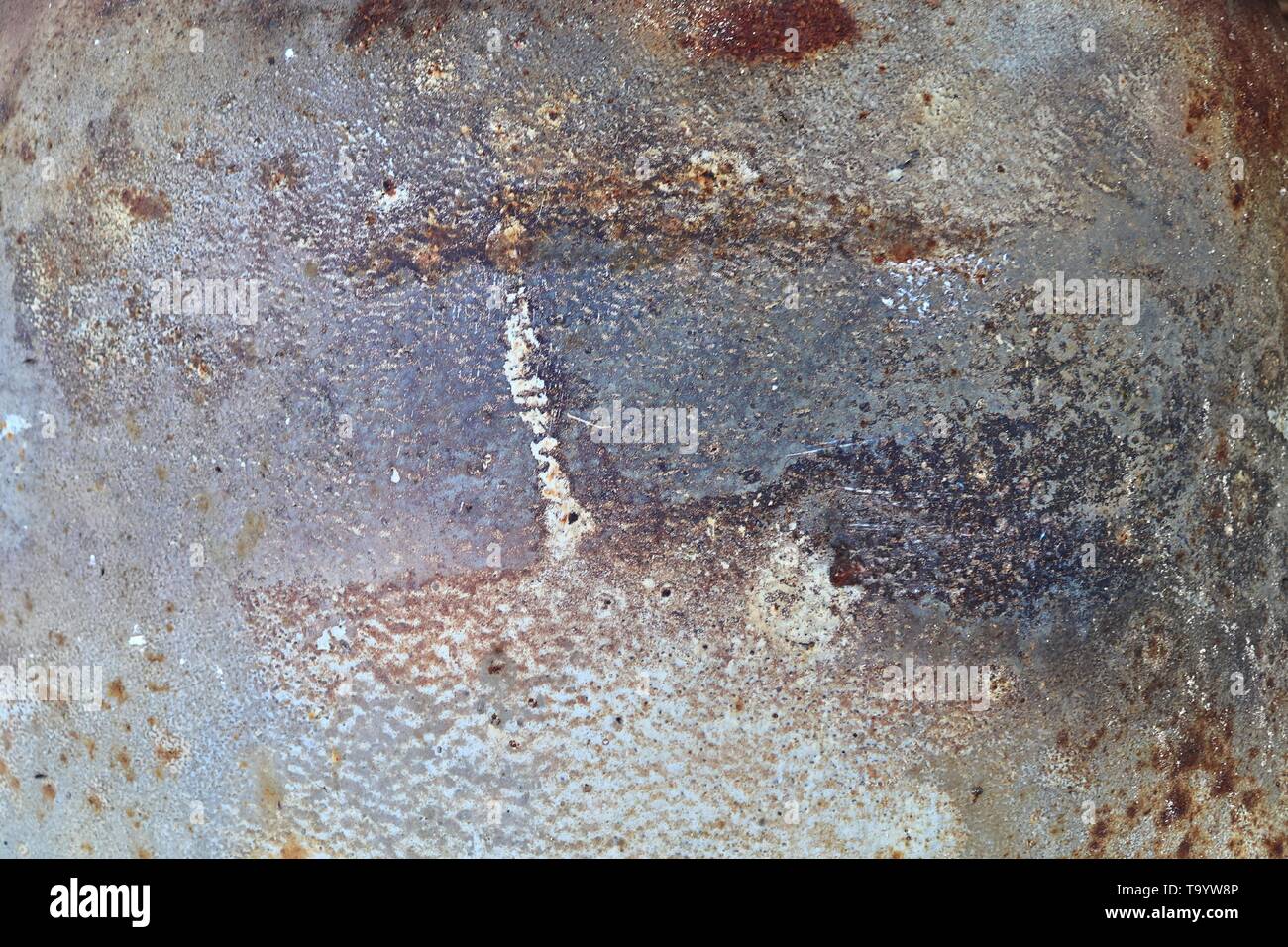 Detailed close up surface of rusty metal and steel with lots of corrosion in high resolution ...