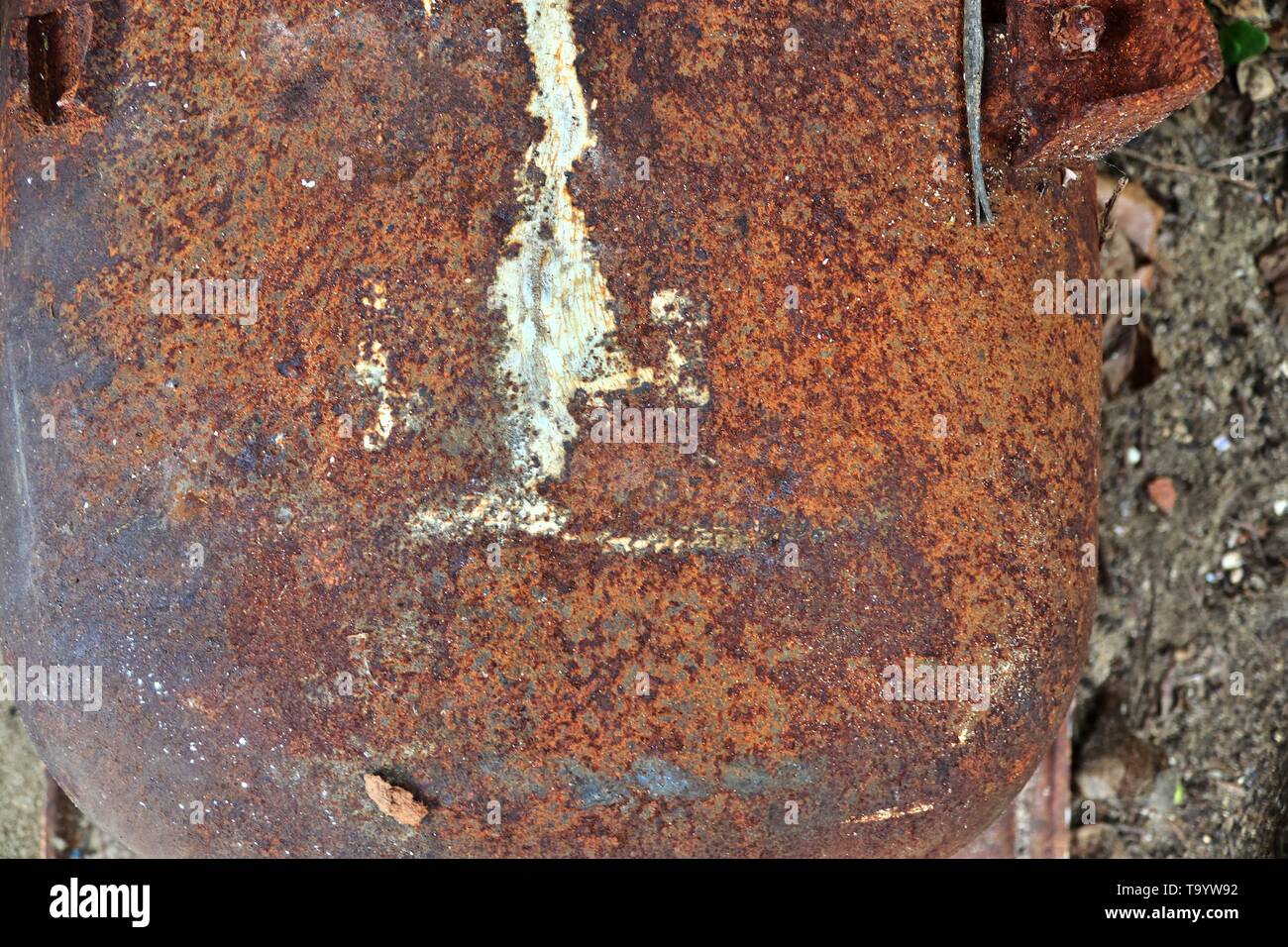 Detailed close up surface of rusty metal and steel with lots of ...