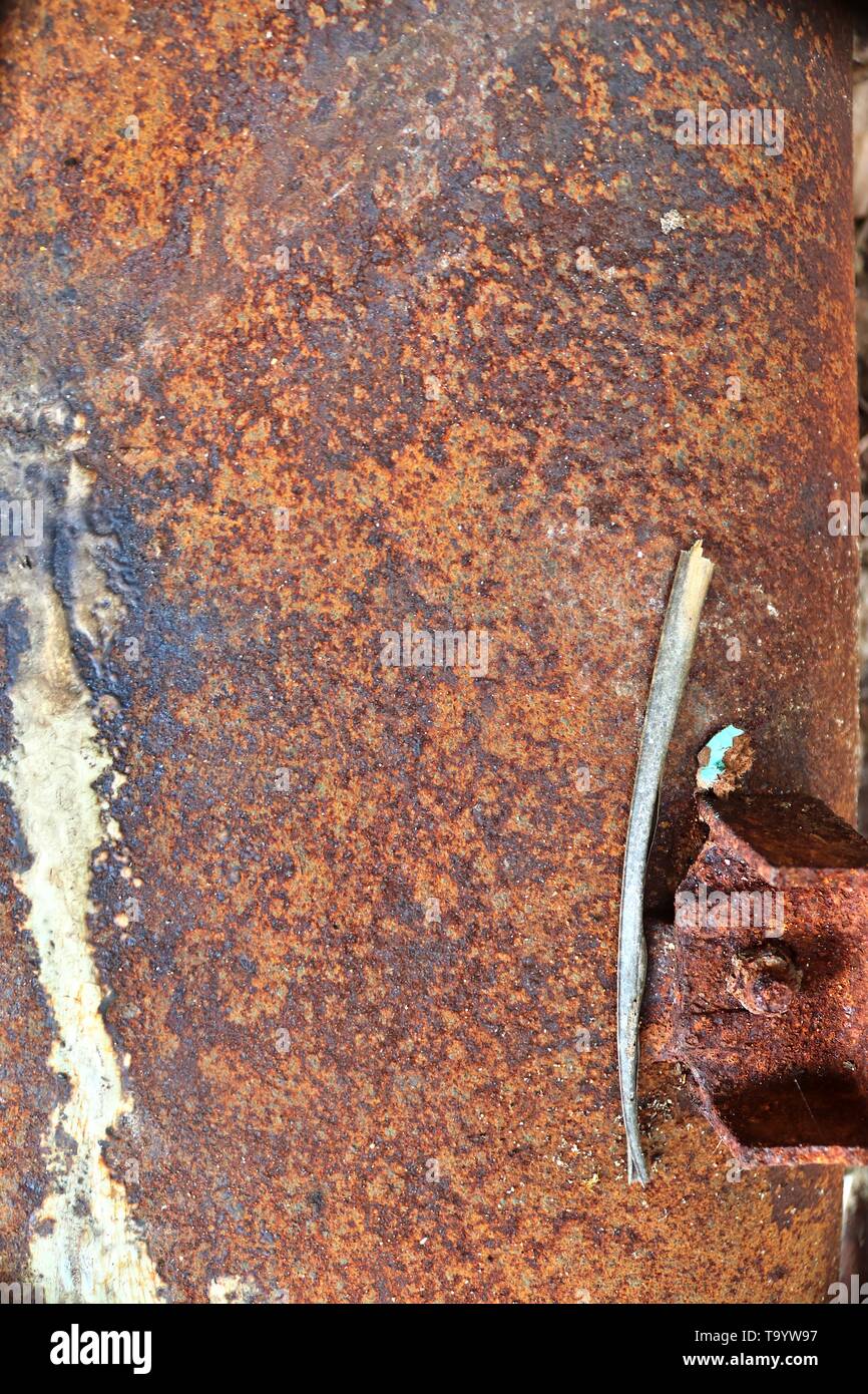 Detailed close up surface of rusty metal and steel with lots of ...