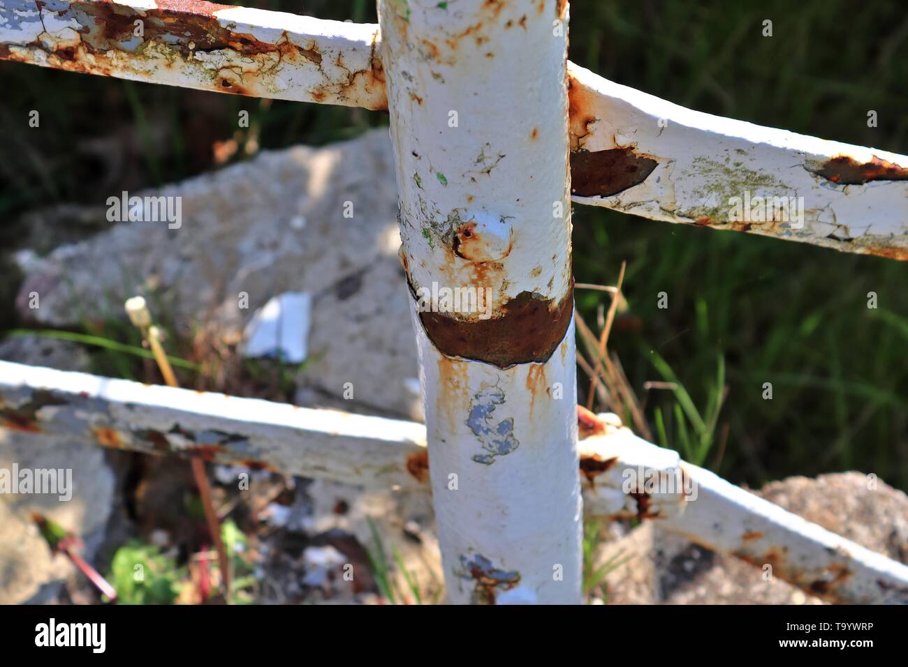 Detailed close up surface of rusty metal and steel with lots of ...