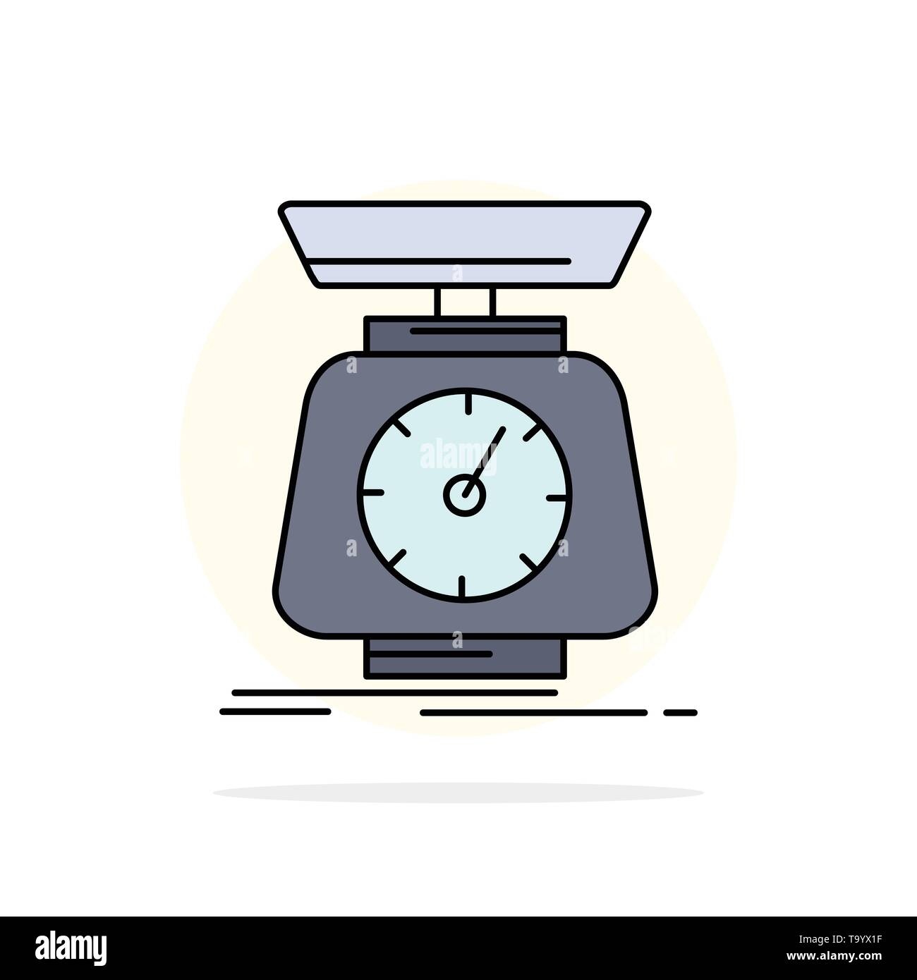 implementation, mass, scale, scales, volume Flat Color Icon Vector ...