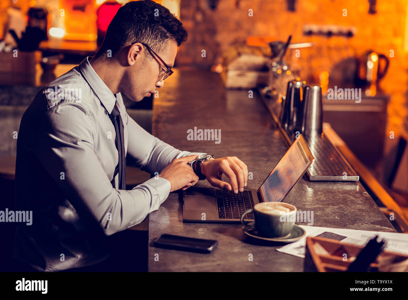 Waiting for friend in bar hi-res stock photography and images - Alamy