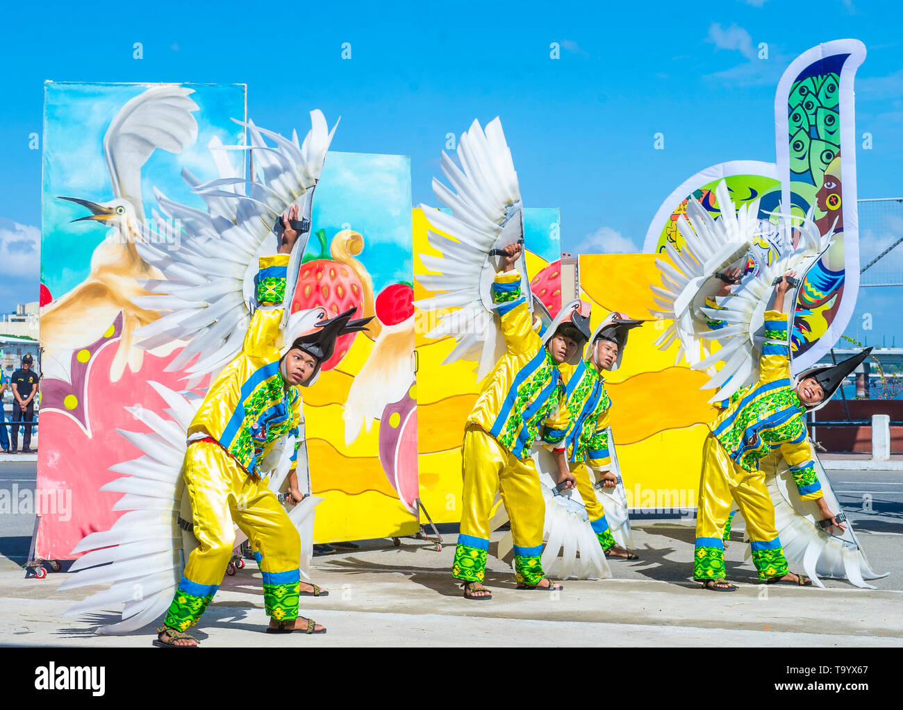 Participants in the Dinagyang Festival in Iloilo Philippines Stock ...