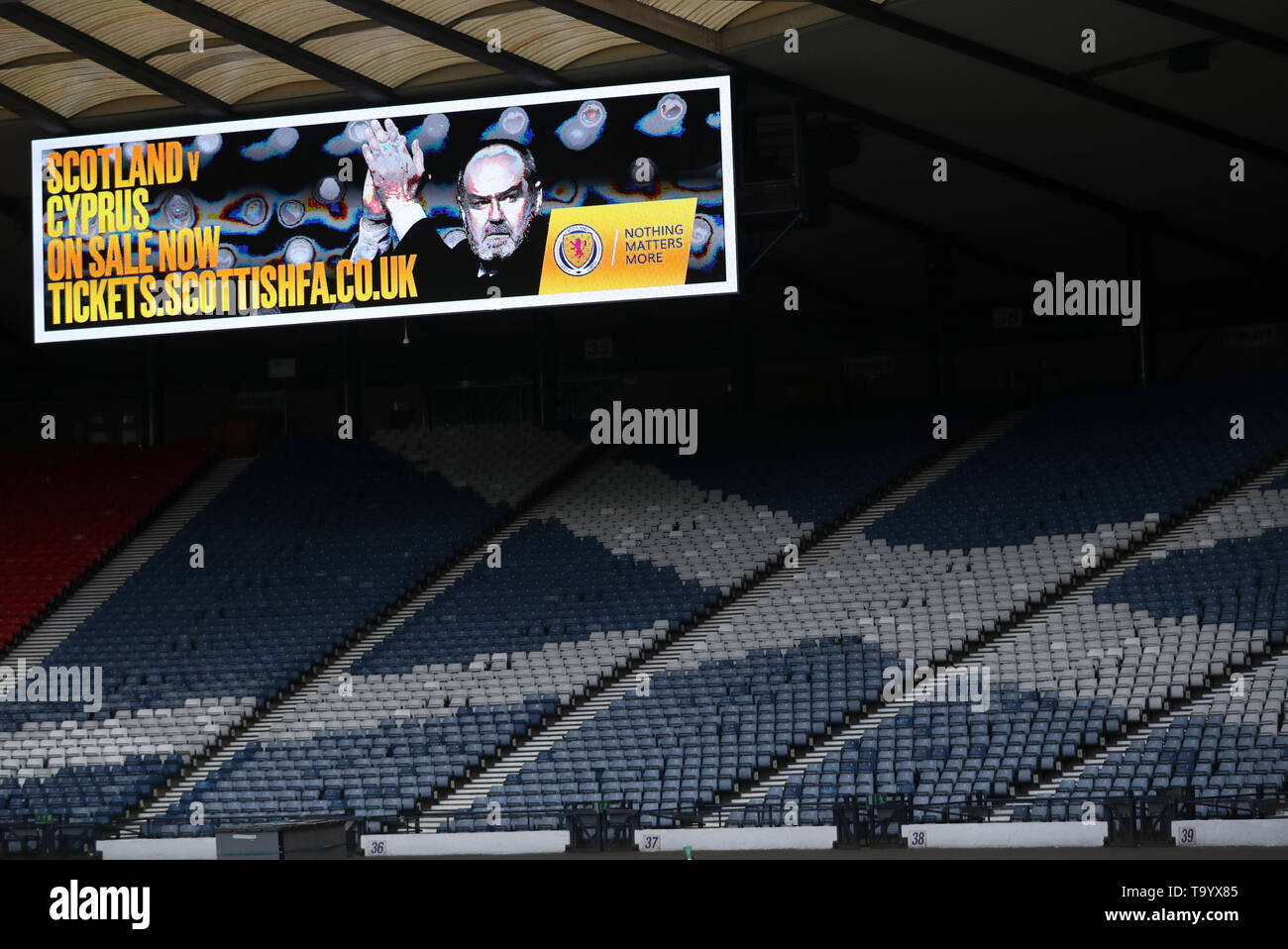 Advert for the forthcoming Scotland v Cyprus game featuring new ...