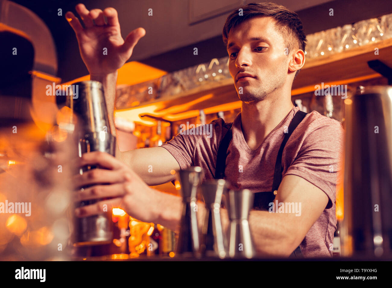 Handsome barman hi-res stock photography and images - Alamy