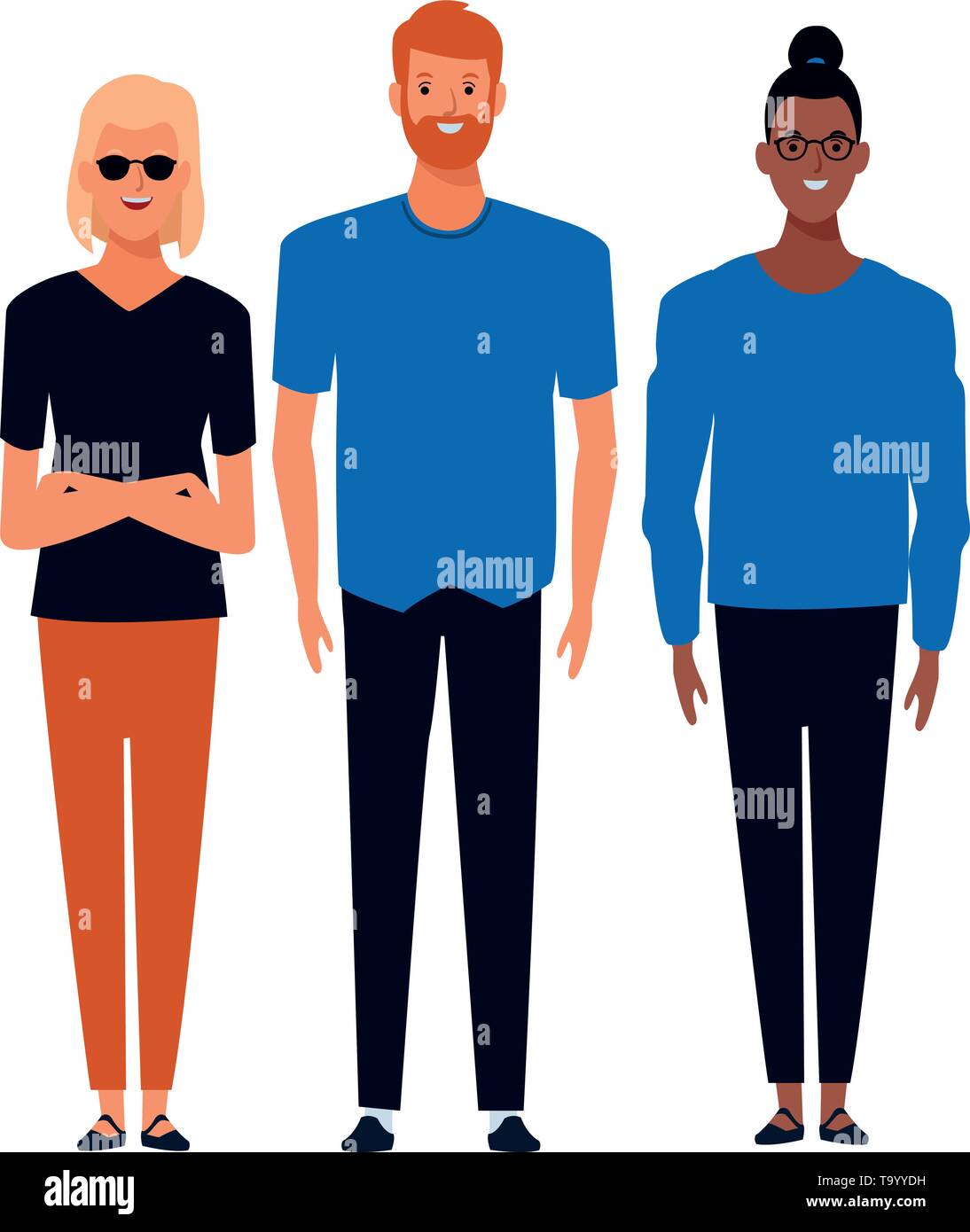group of people avatar cartoon character Stock Vector Image & Art - Alamy
