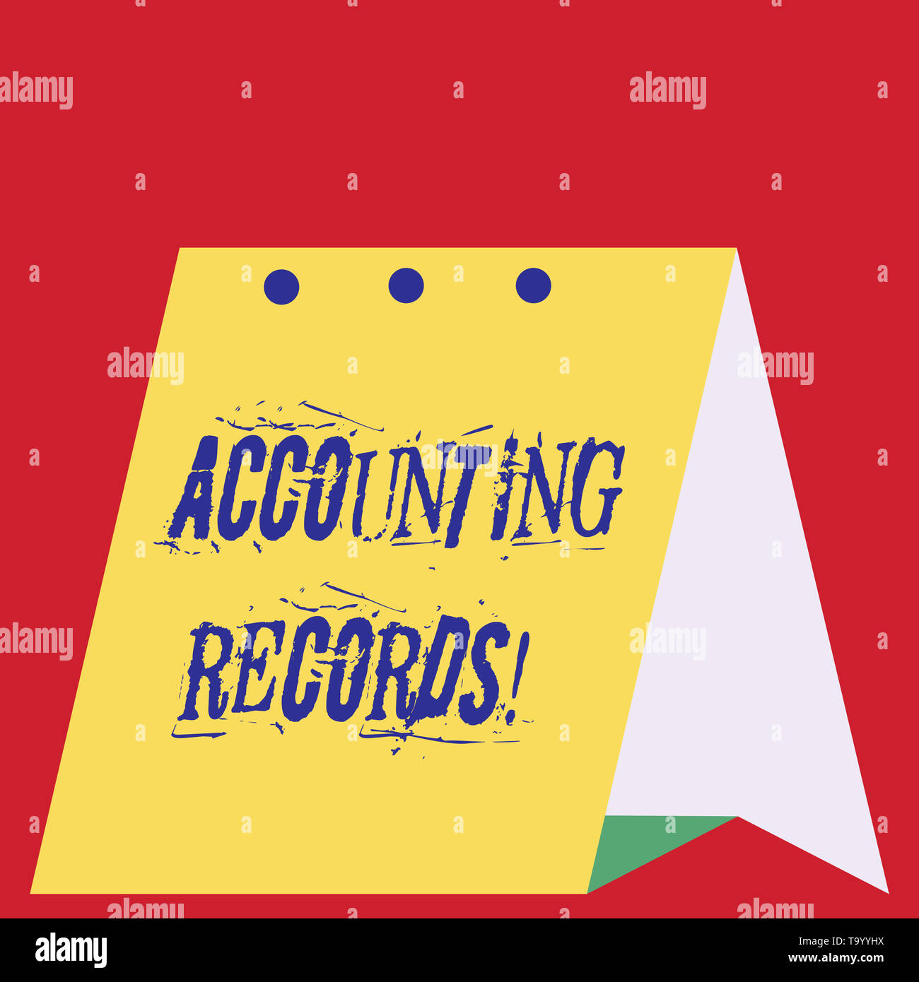 Writing note showing Accounting Records. Business concept for Manual or ...