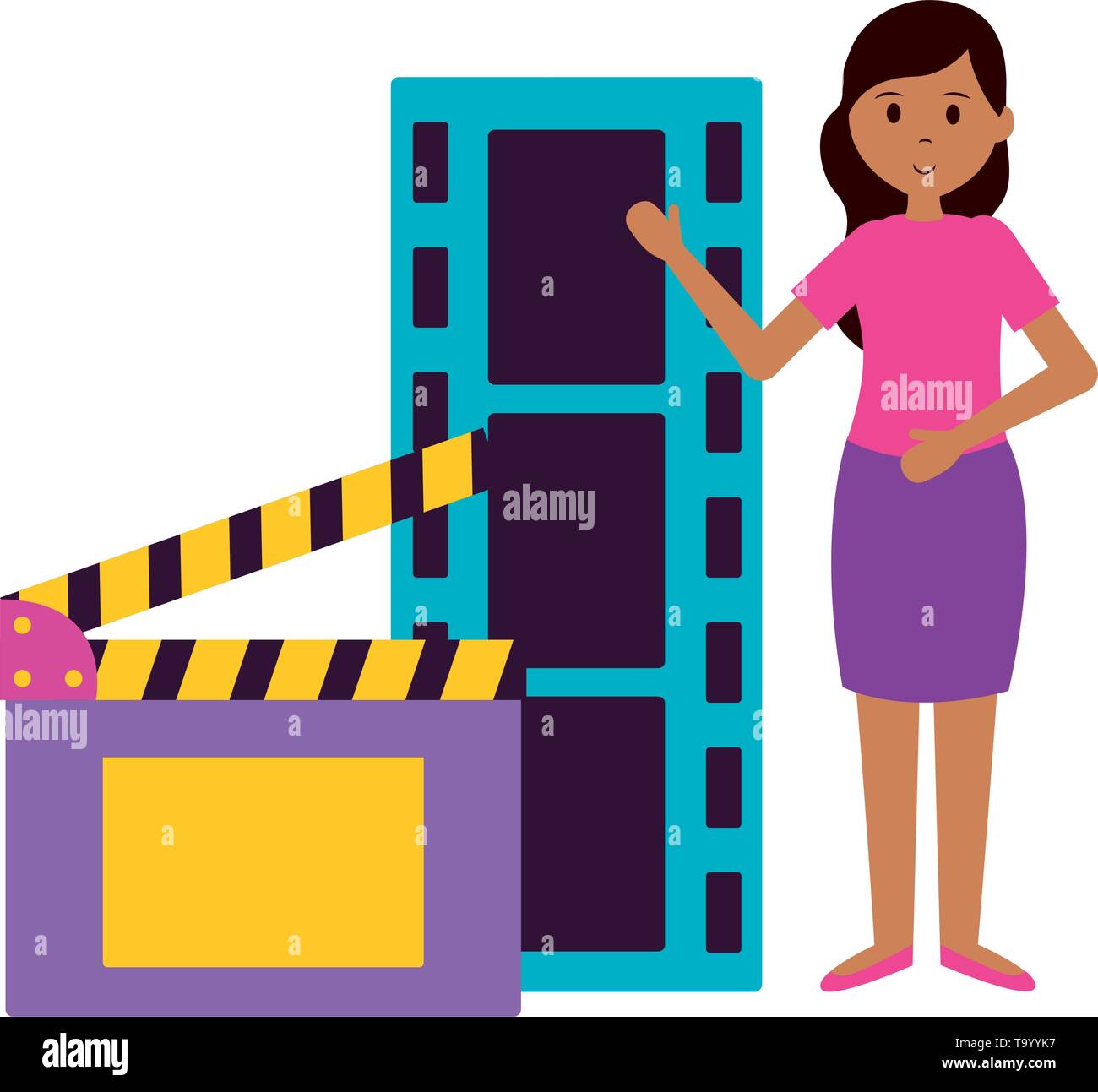 Woman filmmaker Stock Vector Images - Alamy