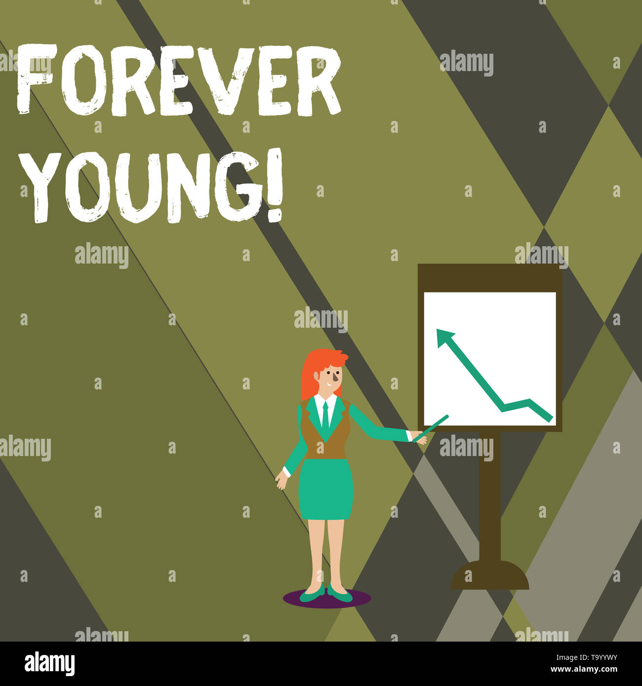 Conceptual hand writing showing Forever Young. Concept meaning mindset ...