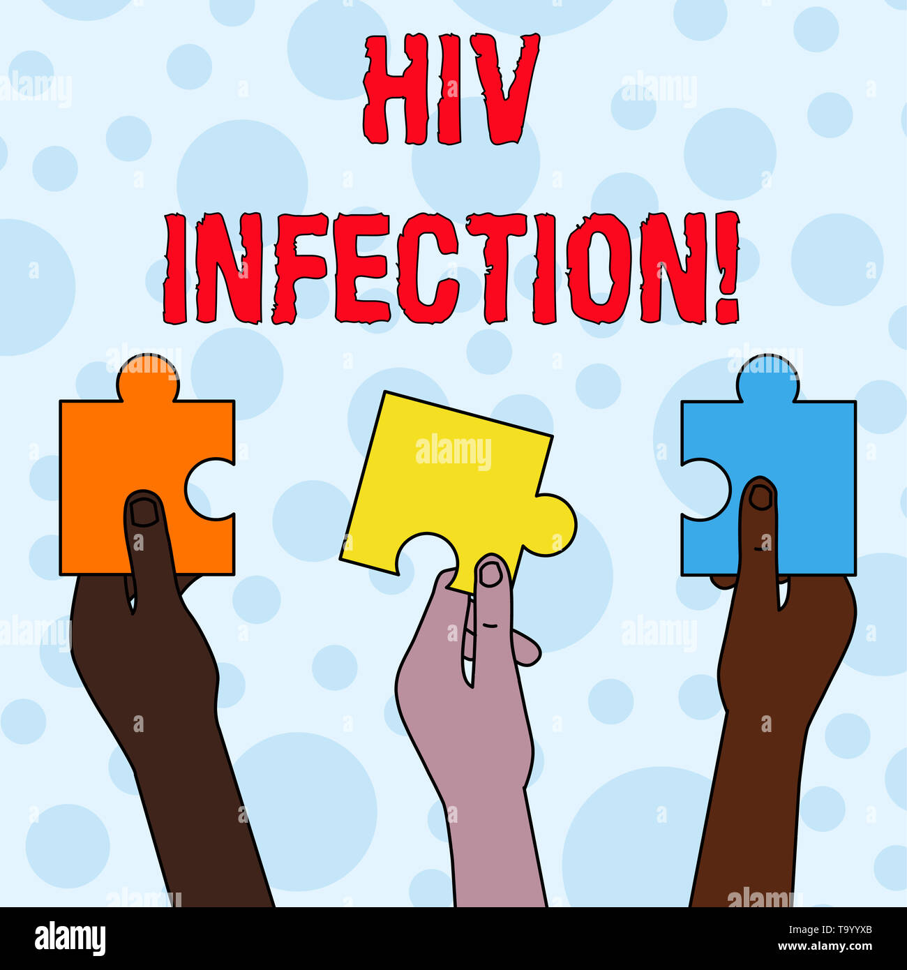 Handwriting text writing Hiv Infection. Conceptual photo sexually ...