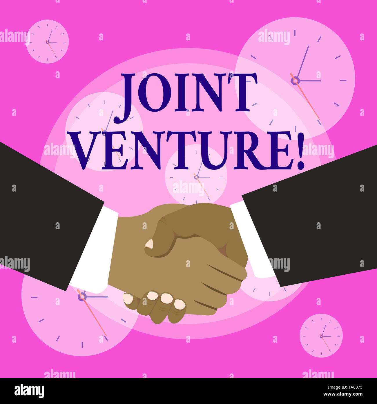 Conceptual hand writing showing Joint Venture. Concept meaning New firm ...
