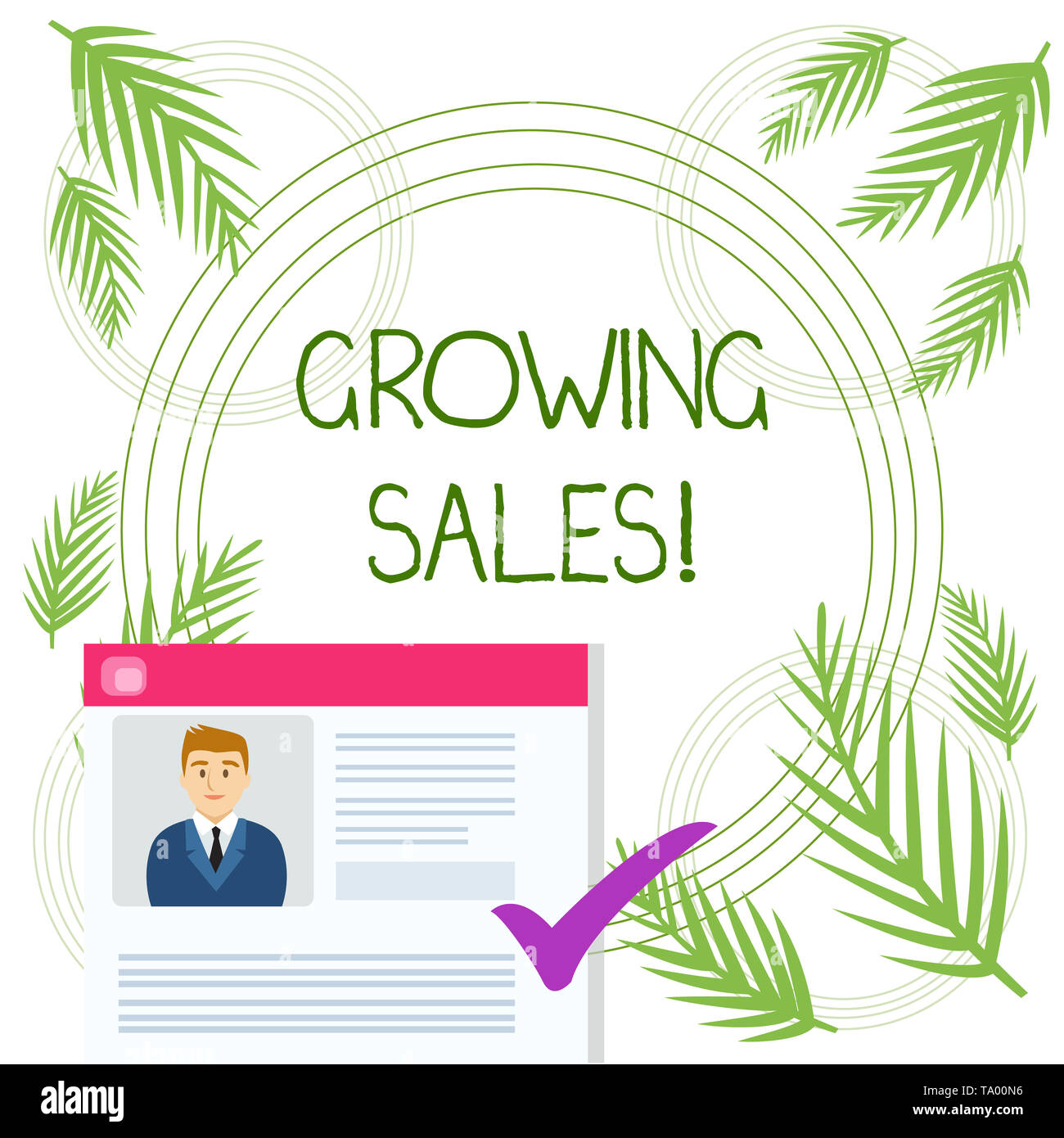 Conceptual hand writing showing Growing Sales. Concept meaning Average ...