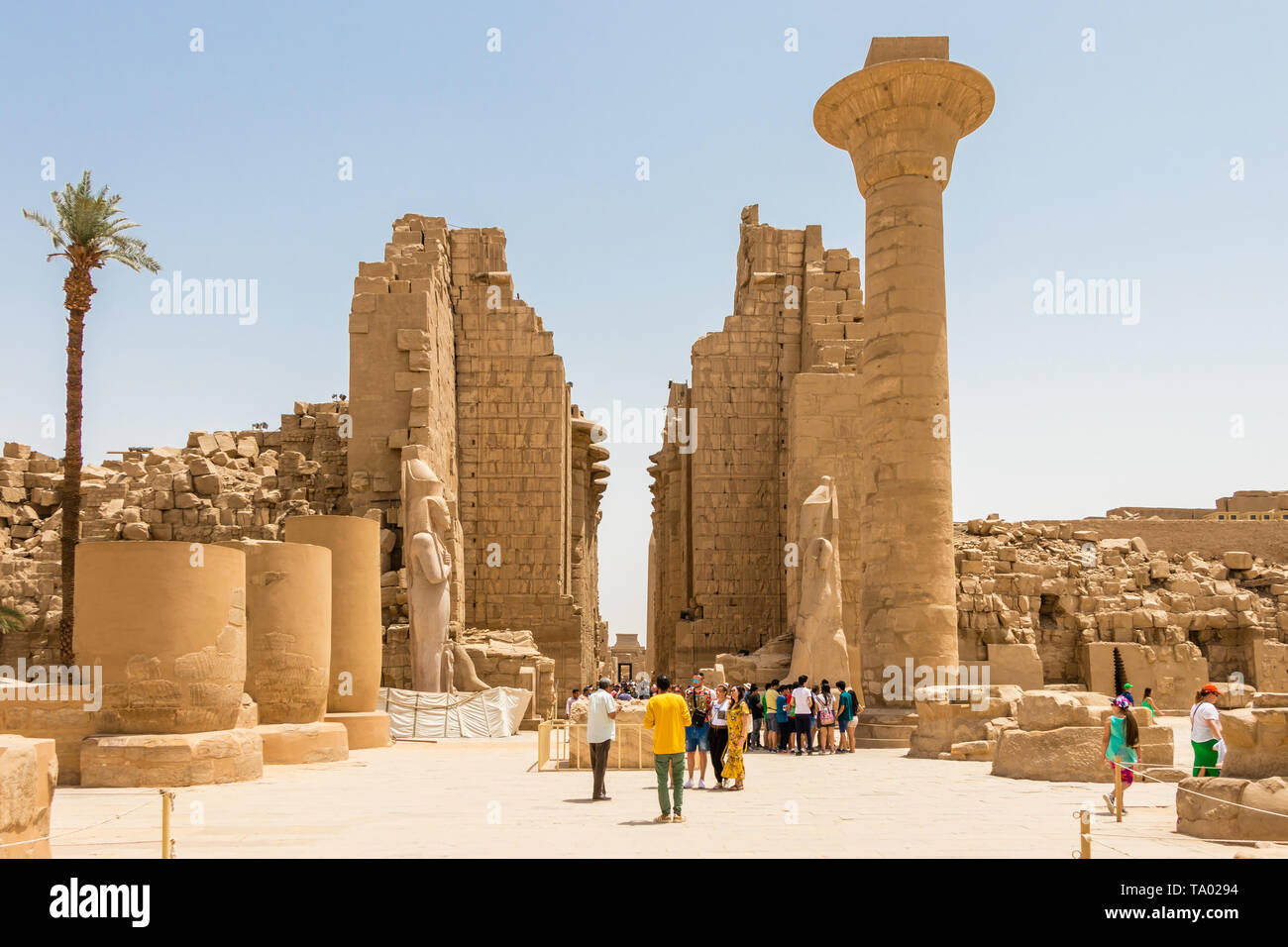 Luxor, Egypt - April 16, 2019: The Amun Temple Complex in Luxor, the ...