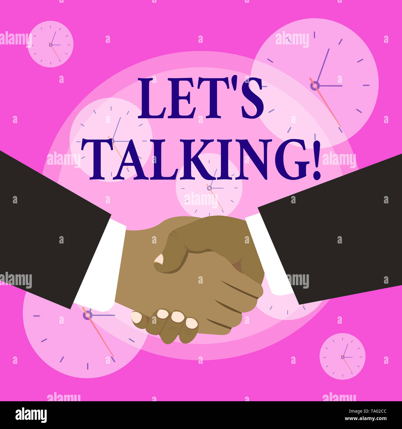 Conceptual hand writing showing Let S Is Talking. Concept meaning to ...