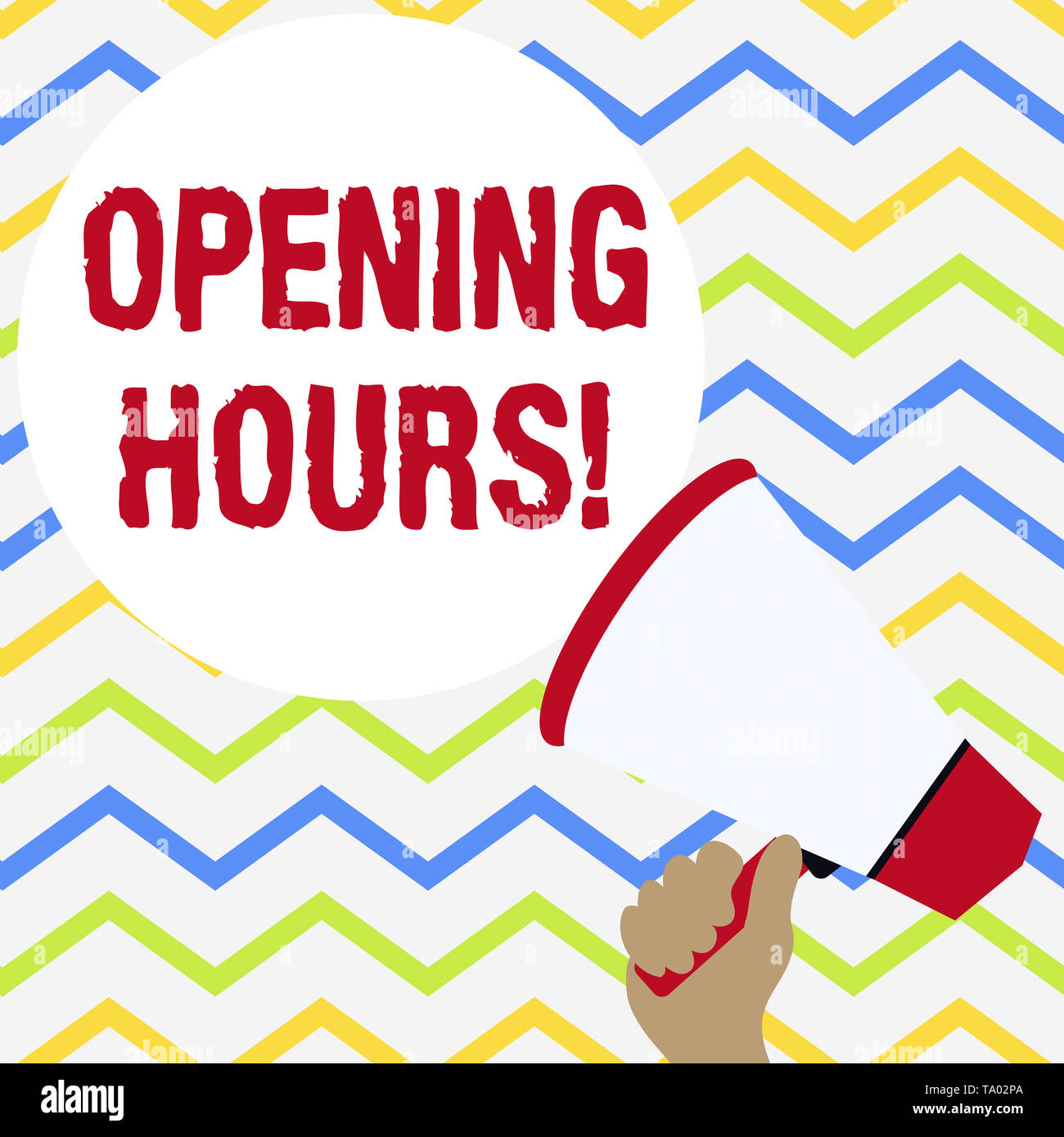 Conceptual hand writing showing Opening Hours. Concept meaning the time ...