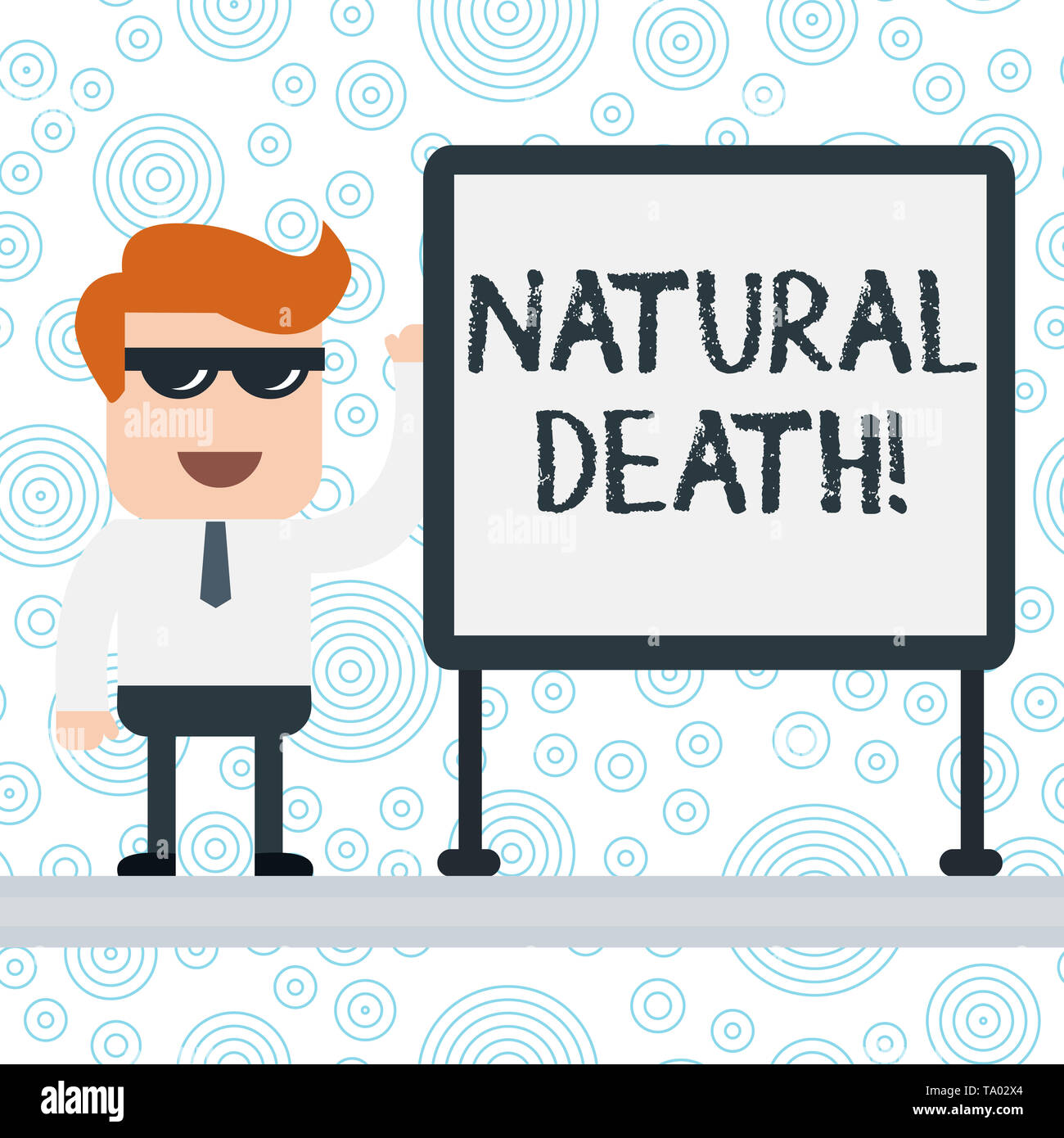 Writing note showing Natural Death. Business concept for occurring in ...