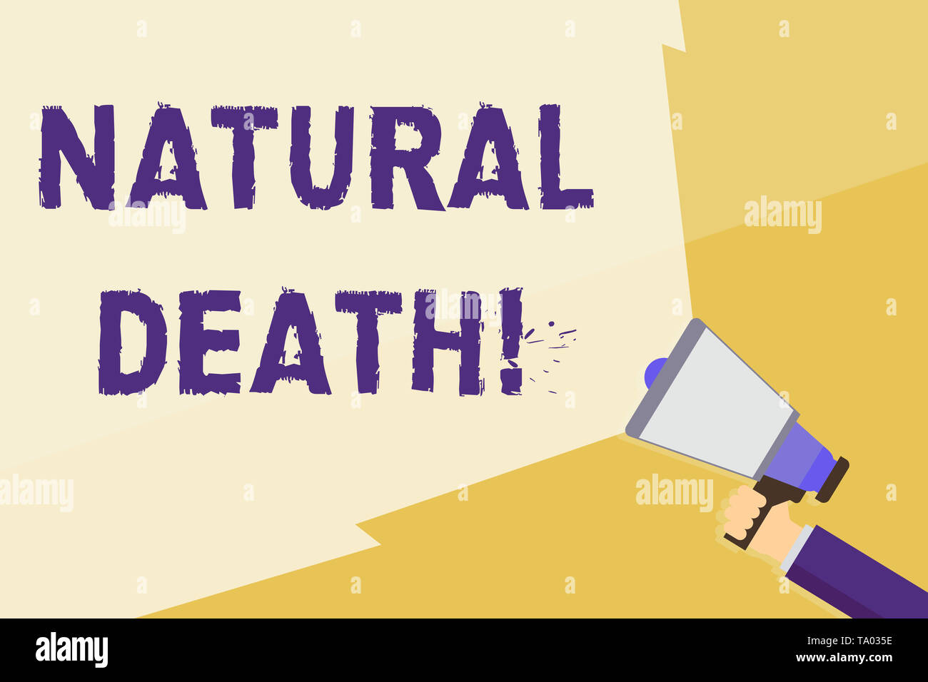 Writing note showing Natural Death. Business concept for occurring in ...