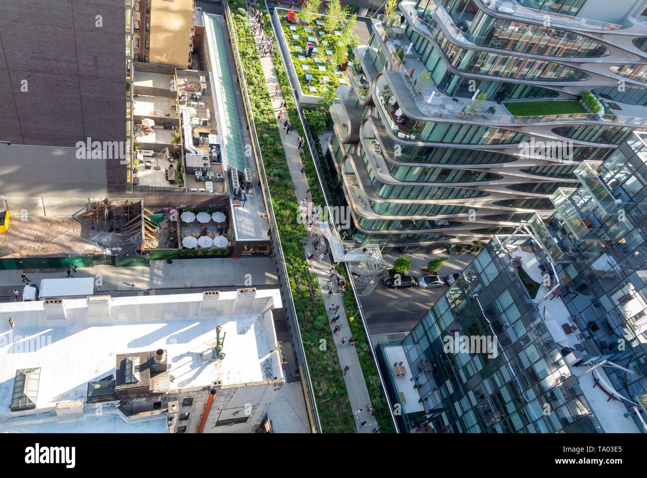 The high line, urban park redeveloped from an abandoned elevated rail ...