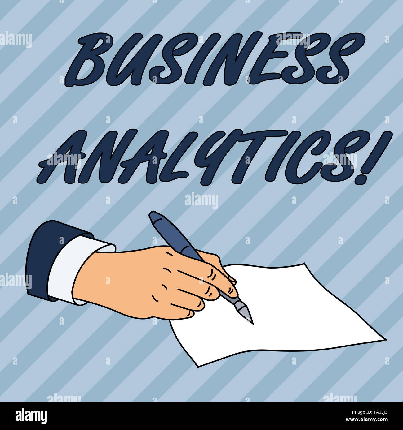 Writing note showing Business Analytics. Business concept for ...