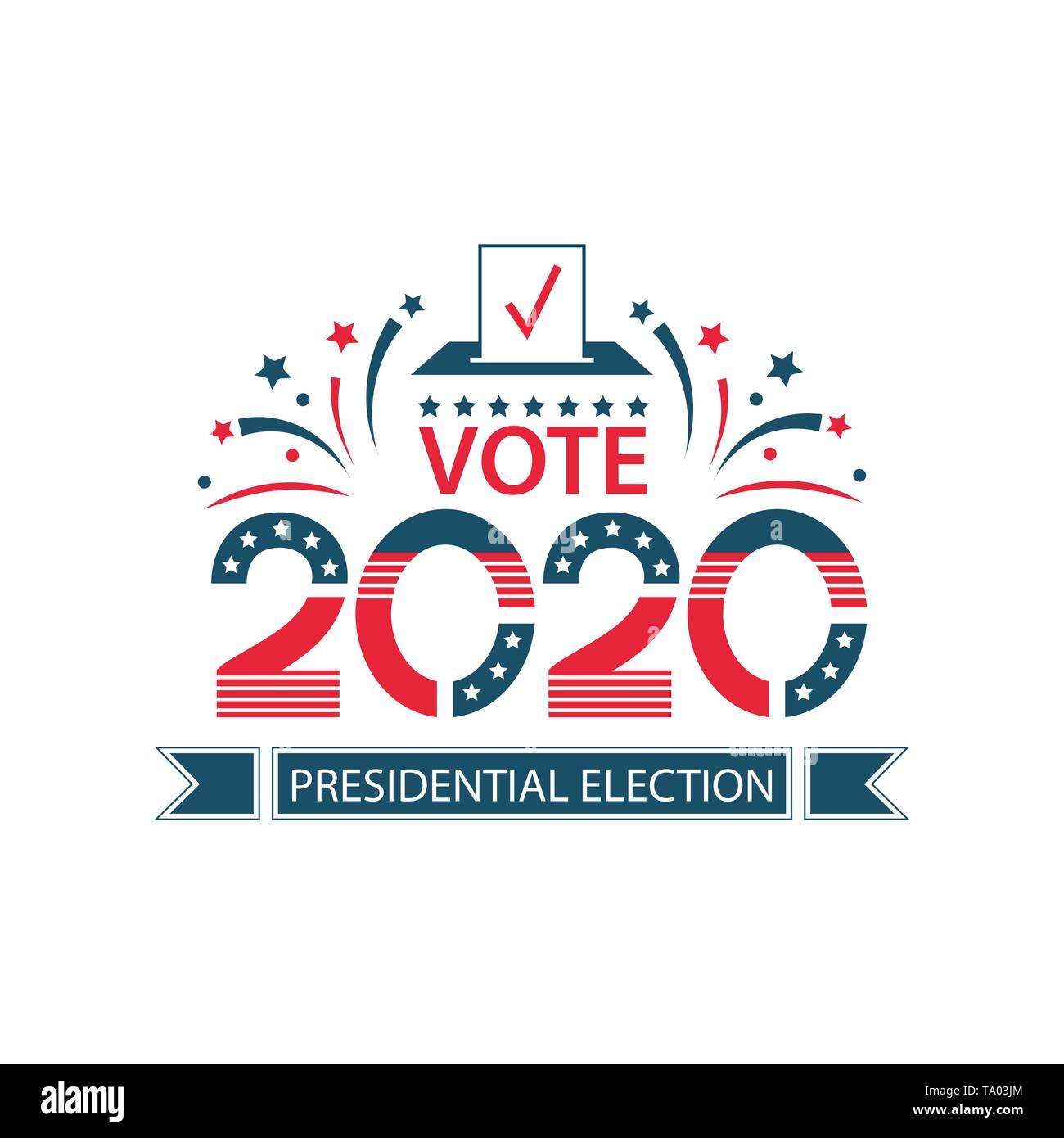 2020 United States of America Presidential Election banner. USA flag ...