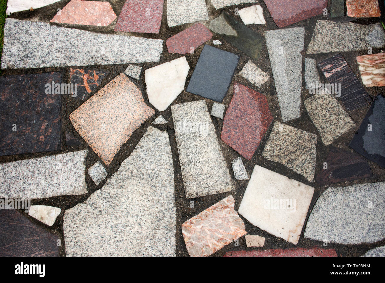 Stone ground and marble background on walkway at outdoor Stock Photo ...