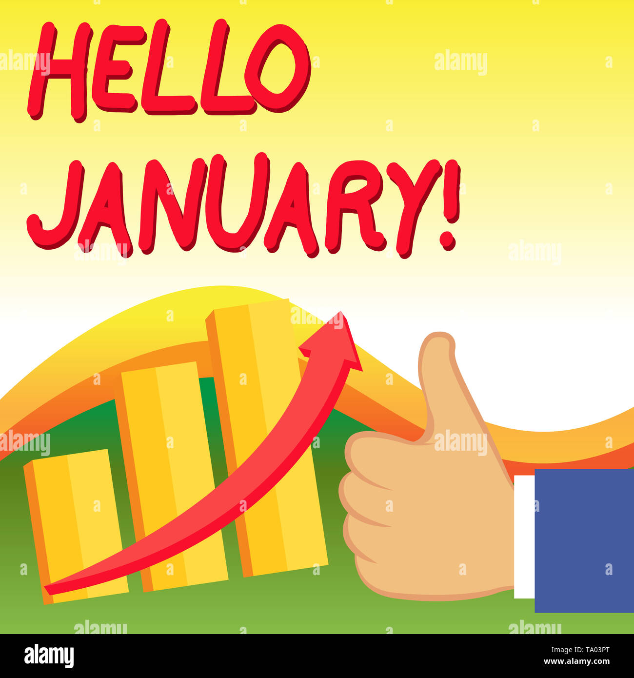 Text sign showing Hello January. Business photo showcasing a greeting ...
