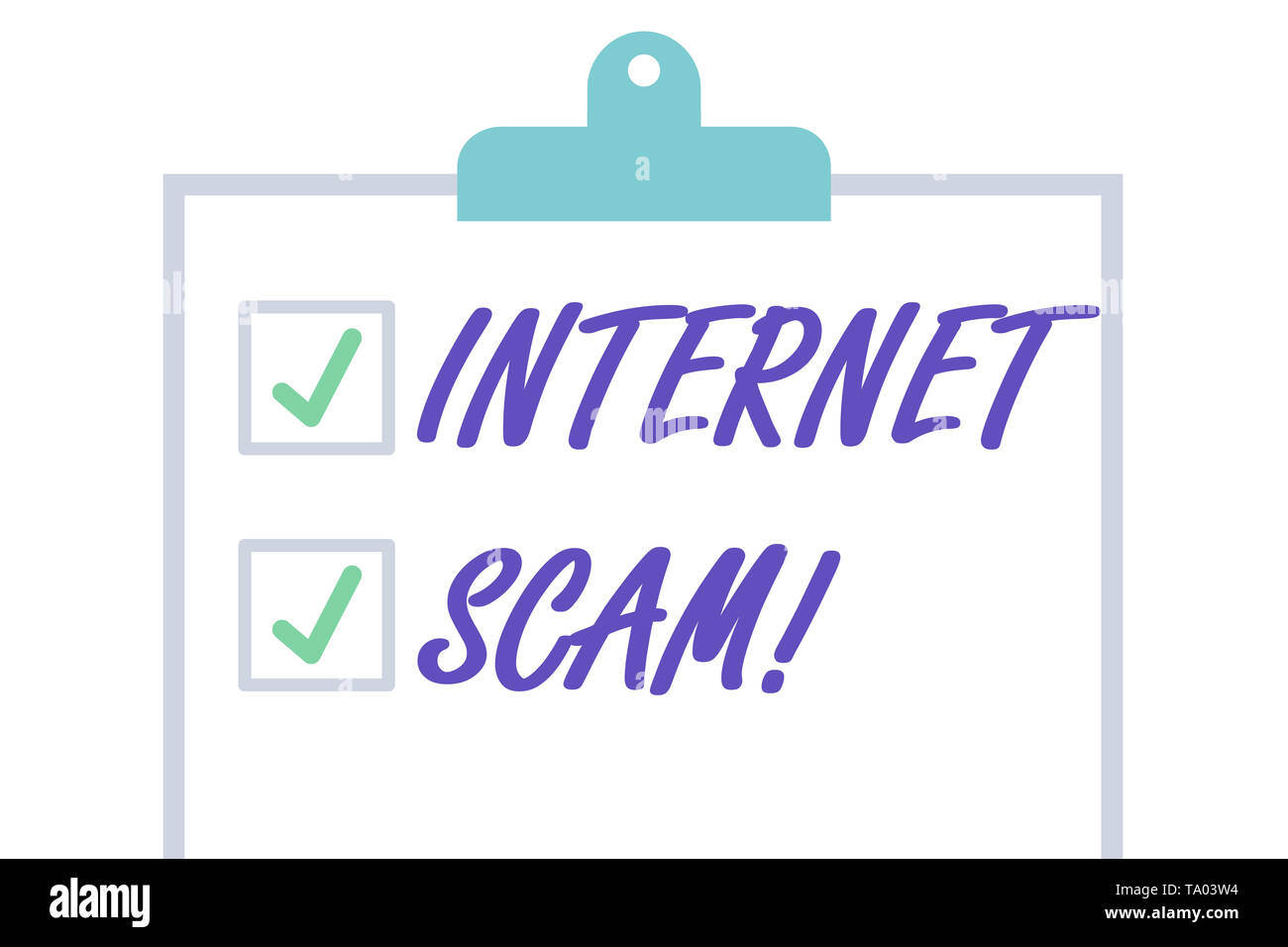 Handwriting text Internet Scam. Conceptual photo type of fraud or scam ...