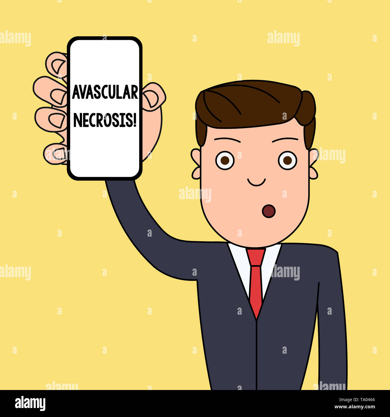 Writing note showing Avascular Necrosis. Business concept for death of ...