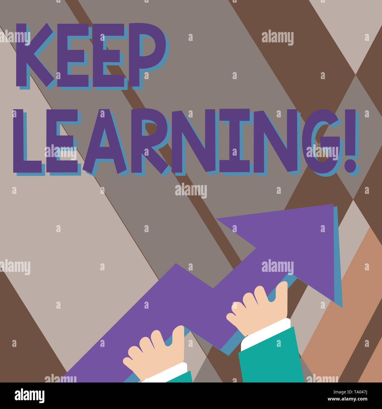 Handwriting text writing Keep Learning. Conceptual photo Life long and ...