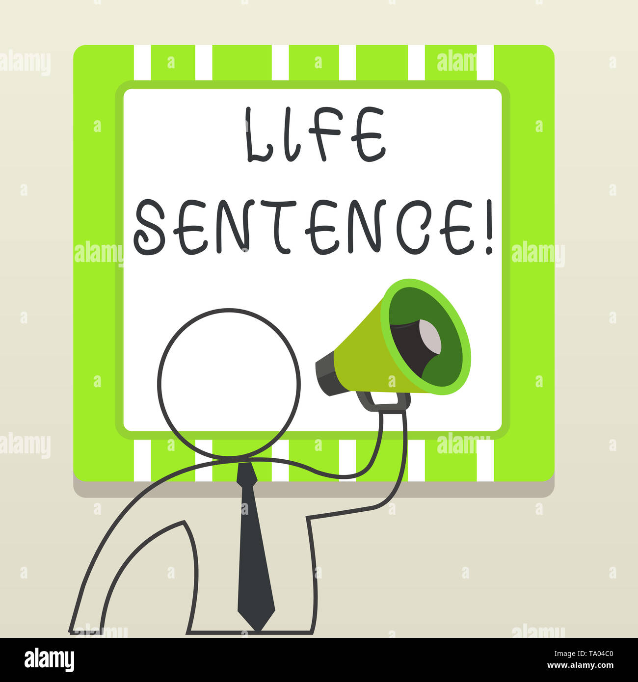 Handwriting text writing Life Sentence. Conceptual photo the punishment ...